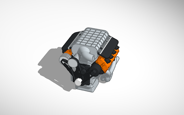 3D design Dodge Hellcat Hemi - Tinkercad