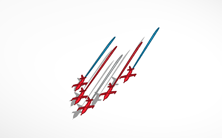 3D design Copy of Red Arrows - Tinkercad