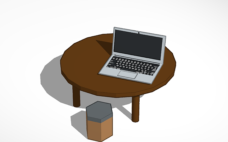 3d Design Round Table By Prabijith Tinkercad