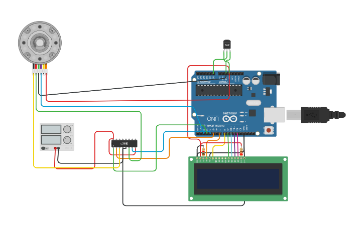 Circuit design bai2 koLED - Tinkercad