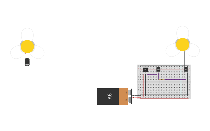 Circuit design using temperature sensor to control the speed motor - Tinkercad