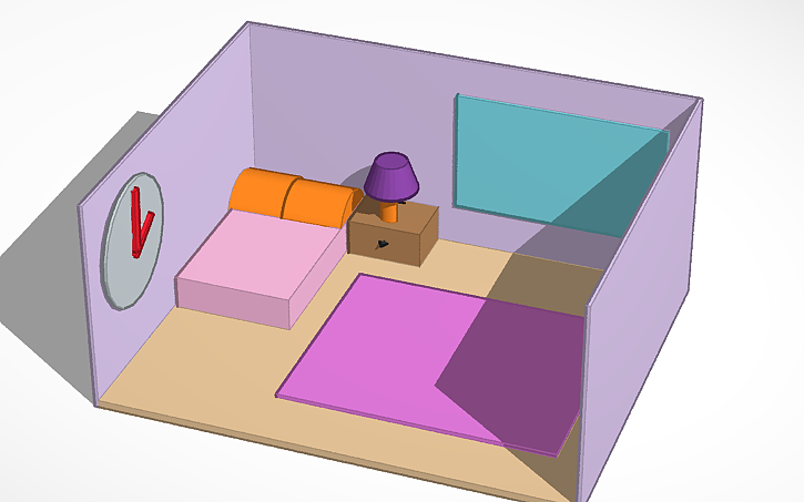 3D design bedroom - Tinkercad