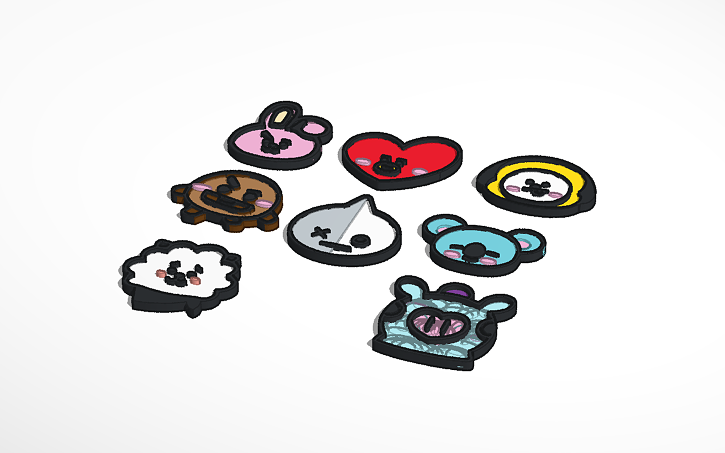 3D design BT21 characters | Tinkercad