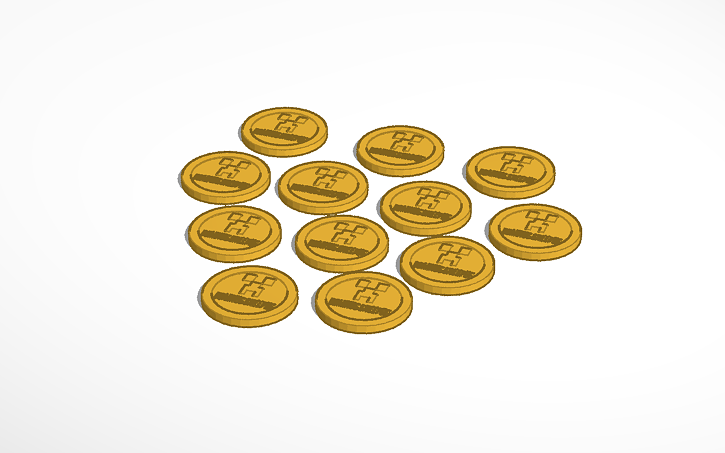 3D design Creeper Coins - Tinkercad