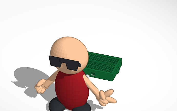 3D design Boneco Radical - Tinkercad