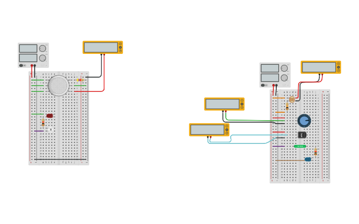 Circuit design Tipos de Sensores - Tinkercad