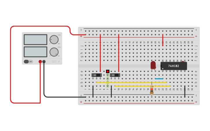 Circuit Design Nor Gate Tinkercad