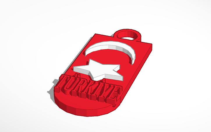 3D design TÜRKİYE ANAHTAR | Tinkercad