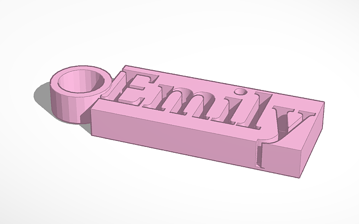 3D design fab lab project: keychain | Tinkercad