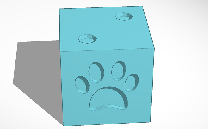 3d Design Die Paw Tinkercad