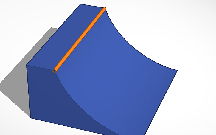 3D design Quater pipe ramp(Original) - Tinkercad