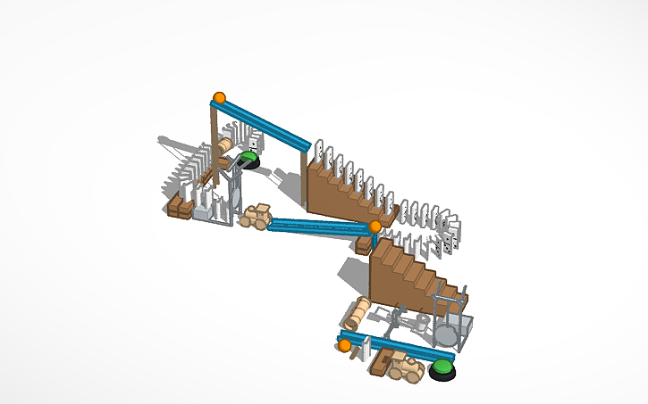 3D design Rube Goldberg Machine - Tinkercad