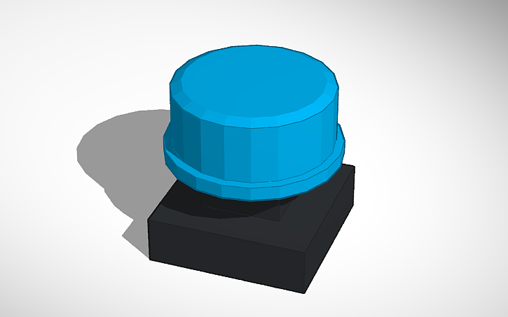 3D design Push Button with cap (unfinished) - Tinkercad