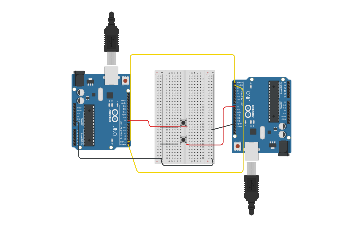 Circuit design RX TX - Tinkercad