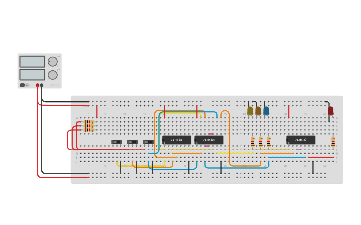 Circuit design Rangkaian 2 | Tinkercad