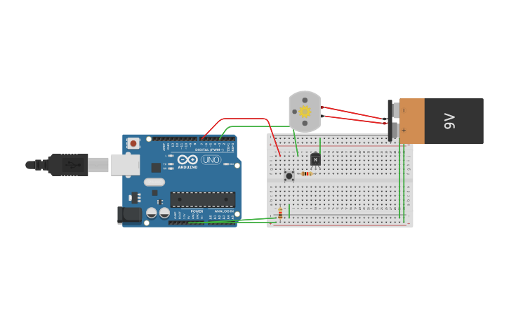Circuit design motor cd con arduino - Tinkercad
