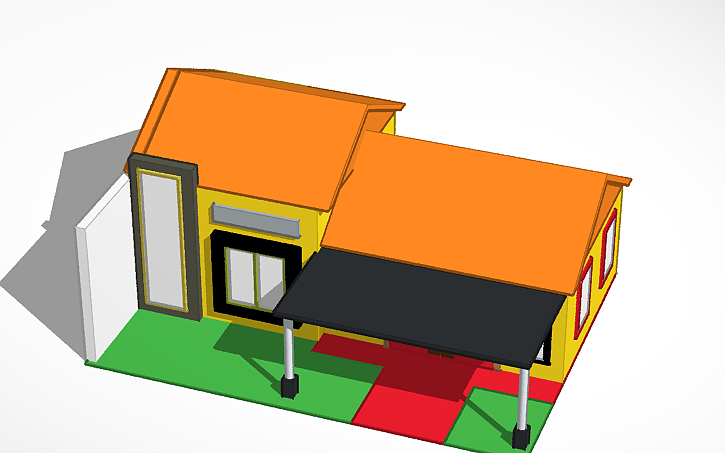 3D design aidin 6c Tinkercard "rumah" | Tinkercad