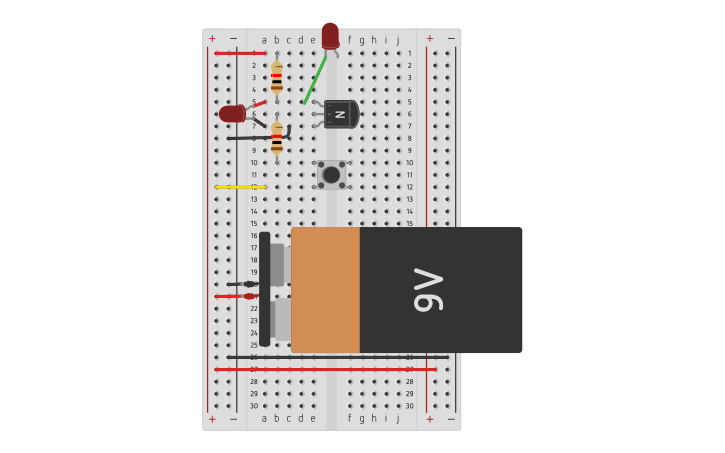 Circuit design NOT Gate - Tinkercad