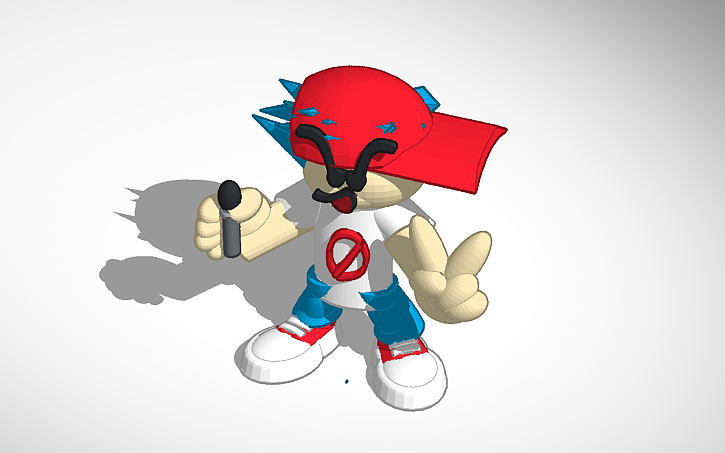 3D design fnf boyfriend - Tinkercad