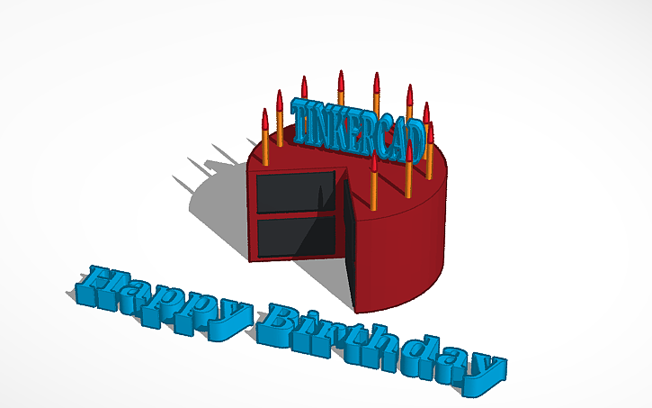 3d Design Happy Birthday Tinkercad Tinkercad