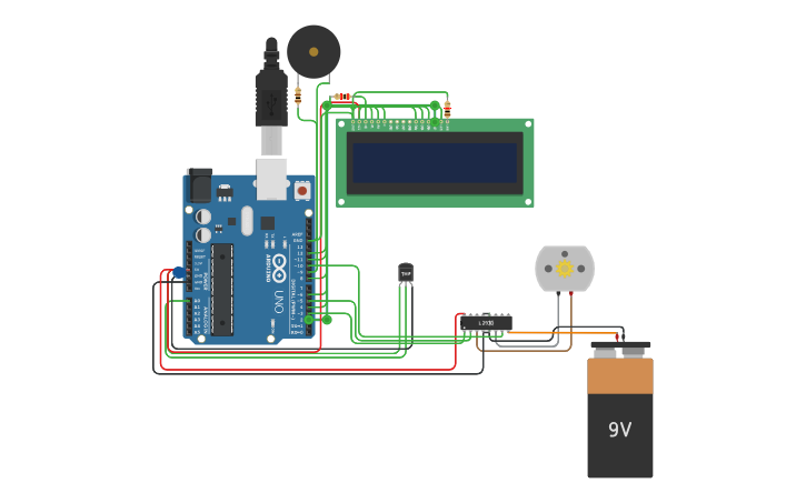 Circuit Design Temp Monitor Fan Control R1 Tinkercad