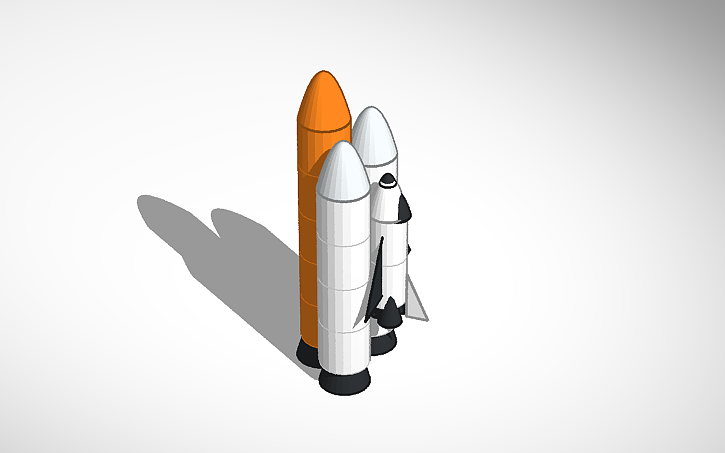 3D design NASA Space Shuttle + Rocket | Tinkercad