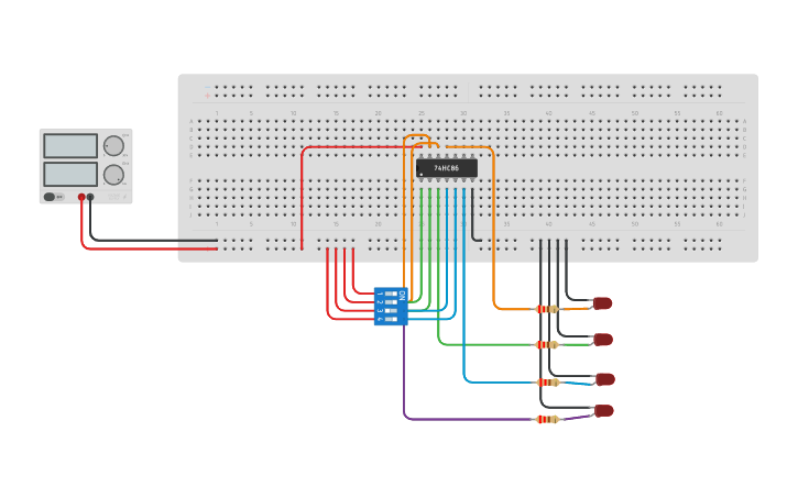 Circuit design 106120120 Binary to Gray Code Converter | Tinkercad