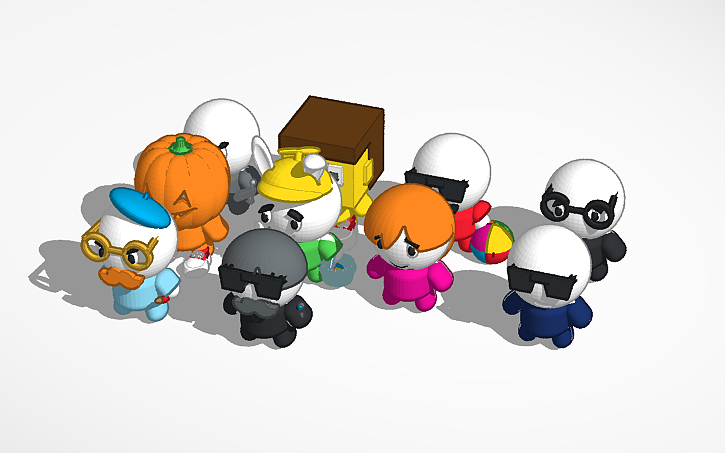 3D design Chibi Designs(x9) | Tinkercad