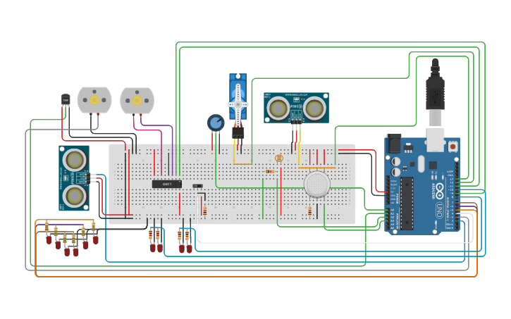 Circuit design ADAS Integrated model - Tinkercad
