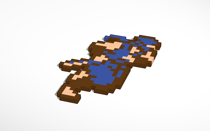 3D design 8-bit Ryu Hayabusa | Tinkercad