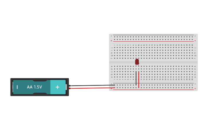 Circuit design Simple circuit - Tinkercad