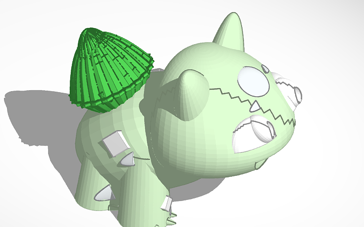 3D design Big Bulbasaur Pokemon - Tinkercad