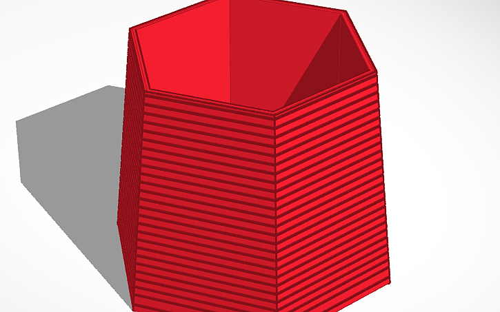 3D design Forced-Perspective_Hex_Tower - Tinkercad