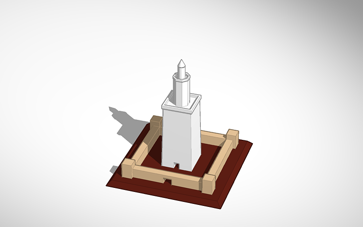 3D design Pharos of Alexandria - Tinkercad