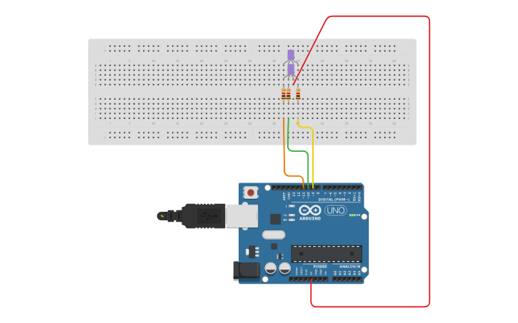 Circuit design led rgb - Tinkercad