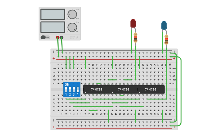 Circuit design FULL ADDER-USING NAND GATES | Tinkercad