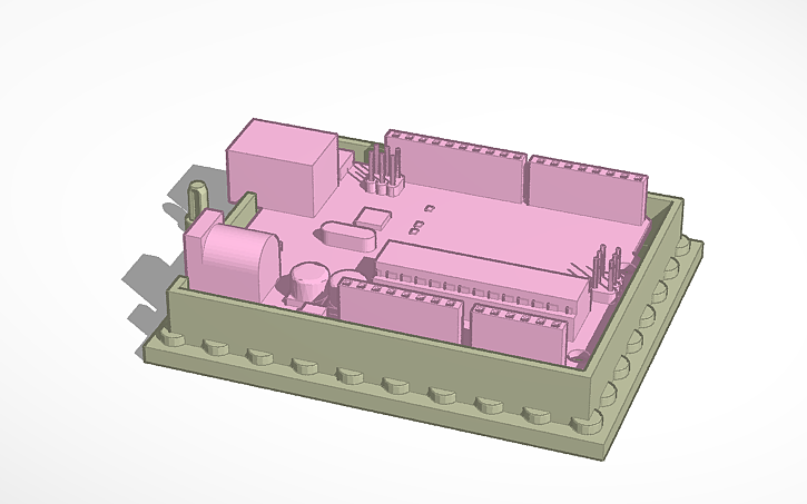 3d Design Arduino Uno Lego Compatible Base V1 Tinkercad