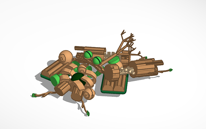 3D design dead plant wubbox - Tinkercad