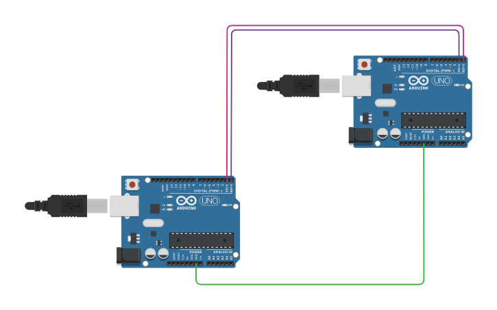 Circuit Design Copy Of Serial Communication Between Two Arduino Tinkercad