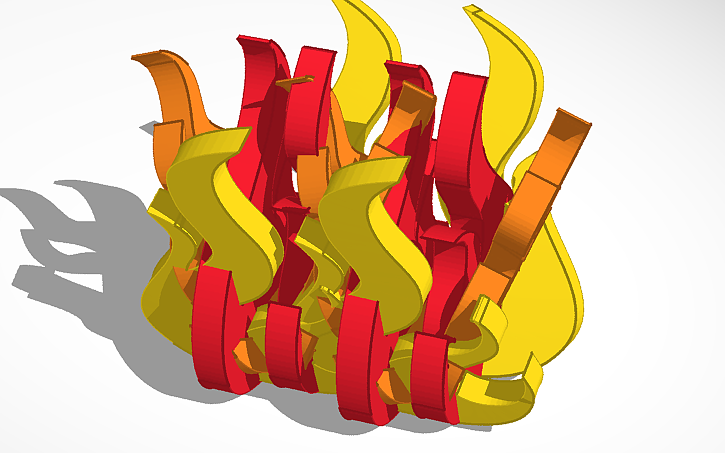 3D design amazing flames - Tinkercad