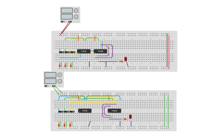 Circuit design Act. 7 figure 1 & 2 | Tinkercad