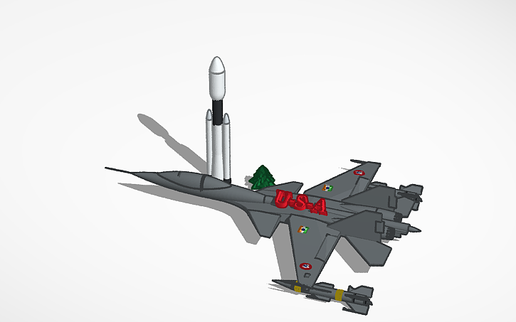 3D design Airplane of war - Tinkercad