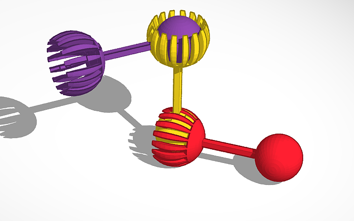 3D design Chemical chain - Tinkercad