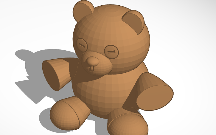 3D design Teddy Bear - Tinkercad