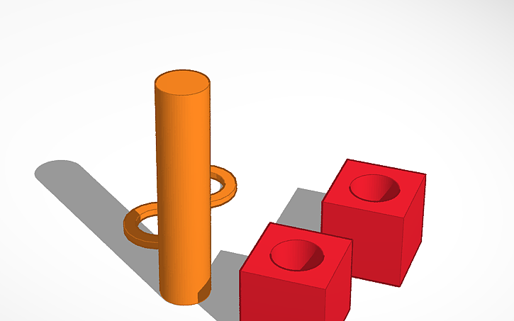 3D design Cylindrical Moving Parts Test - Tinkercad