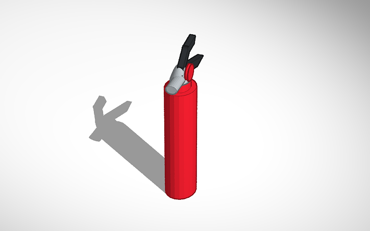 3D design fire extinguisher - Tinkercad