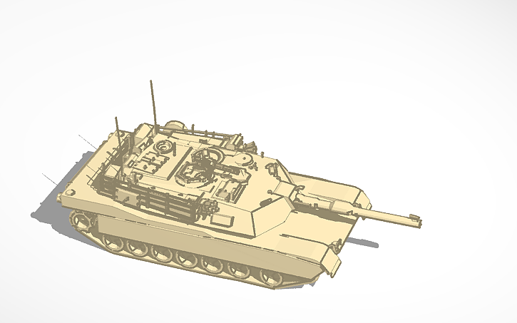 3D design the M1A1 Abrams tank - Tinkercad