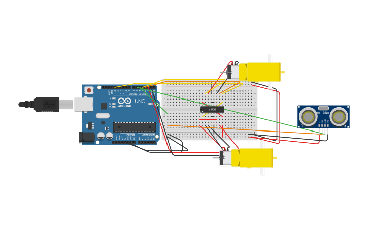 Circuit design SWEEPER - Tinkercad