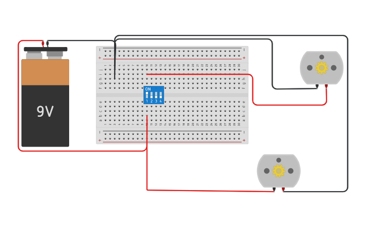 Circuit design MOTOR CORRIENTE CONTINUA | Tinkercad
