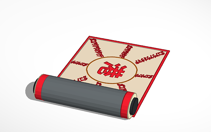 3D design Naruto Scroll - Tinkercad